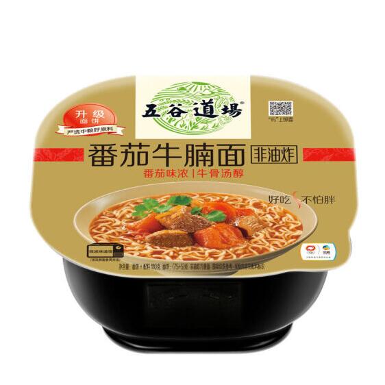 商品详情-五谷道场 非油炸方便面番茄牛腩味107g*12碗上新 - 萬千禮品